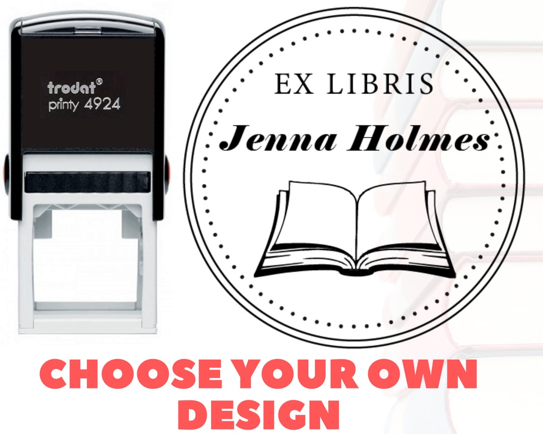 Custom Library Stamp for Books, Ex Libris Stamp Book, Book Stamp ...
