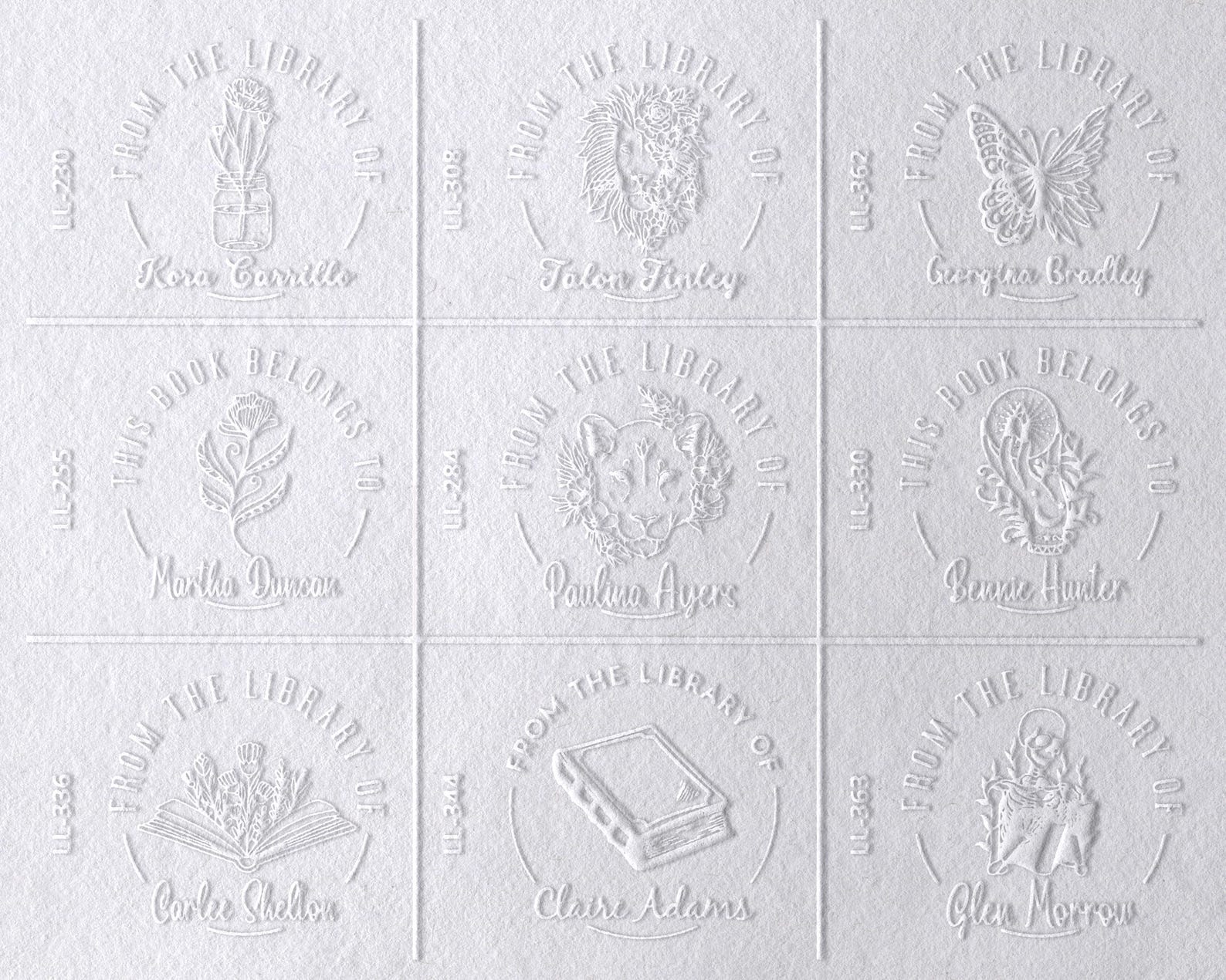 Custom Book Embosser Stamp Personalized Library Stamp Choose From 70 ...