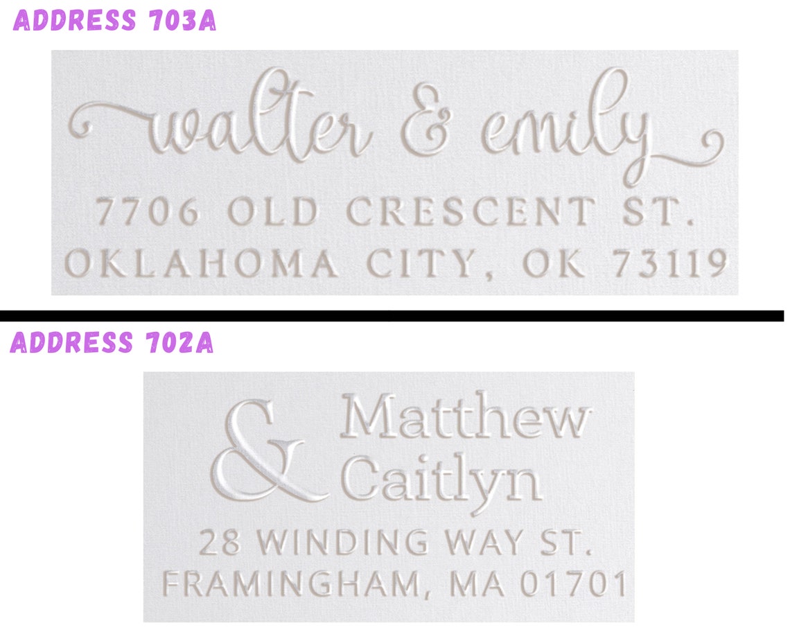 Personalized Rectangle Name and Address Seal Embosser Handheld - Etsy
