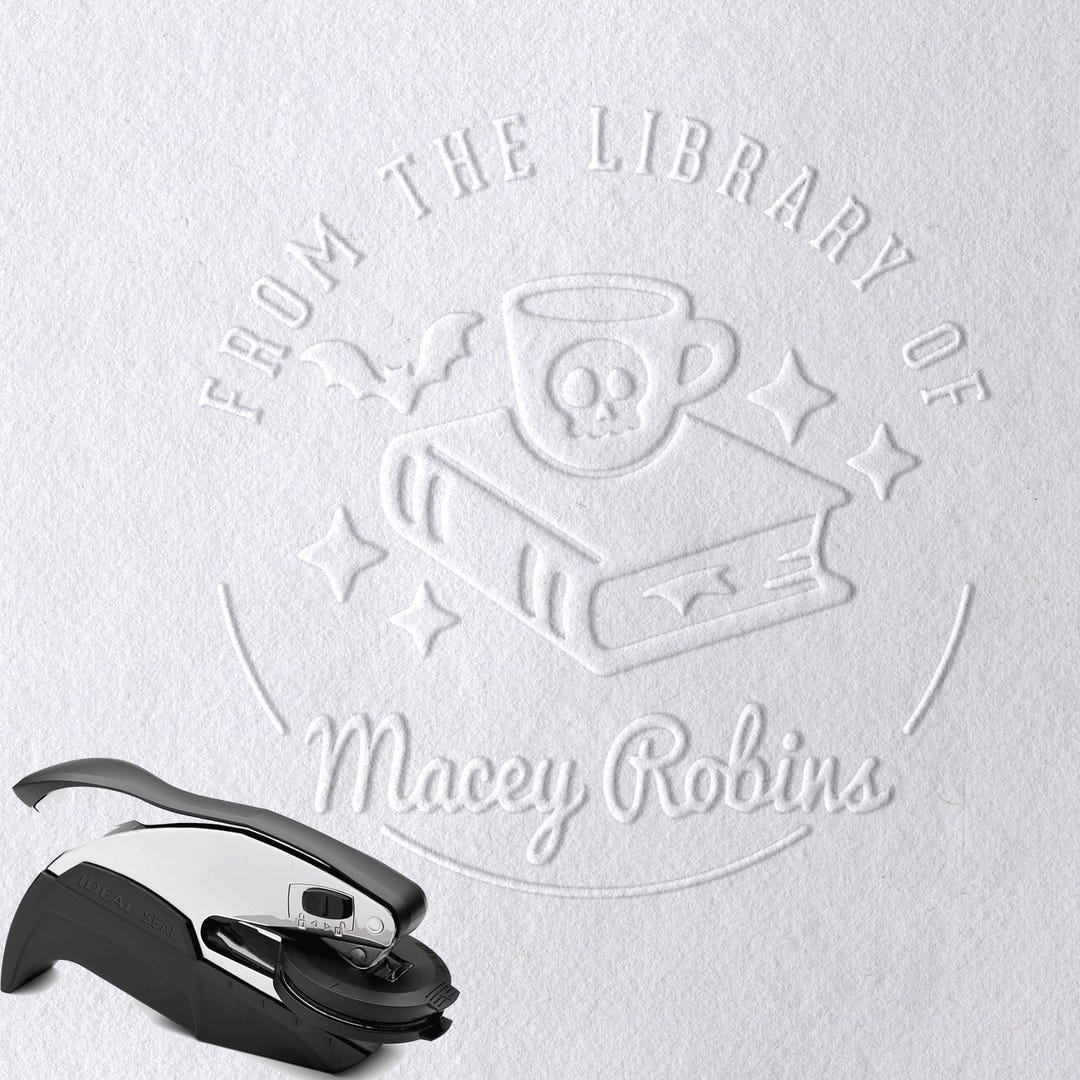 USA - Book Embosser Personalized Custom Ex Libris Library Book Embosser ...