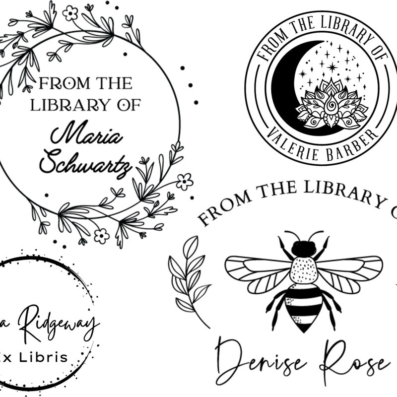 Book Stamp - Etsy
