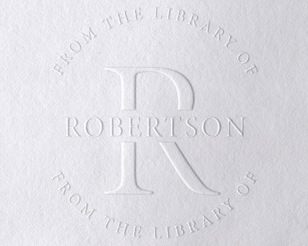 Personalized Book Lover Gift Embosser | Monogram Book Stamp Embosser ...