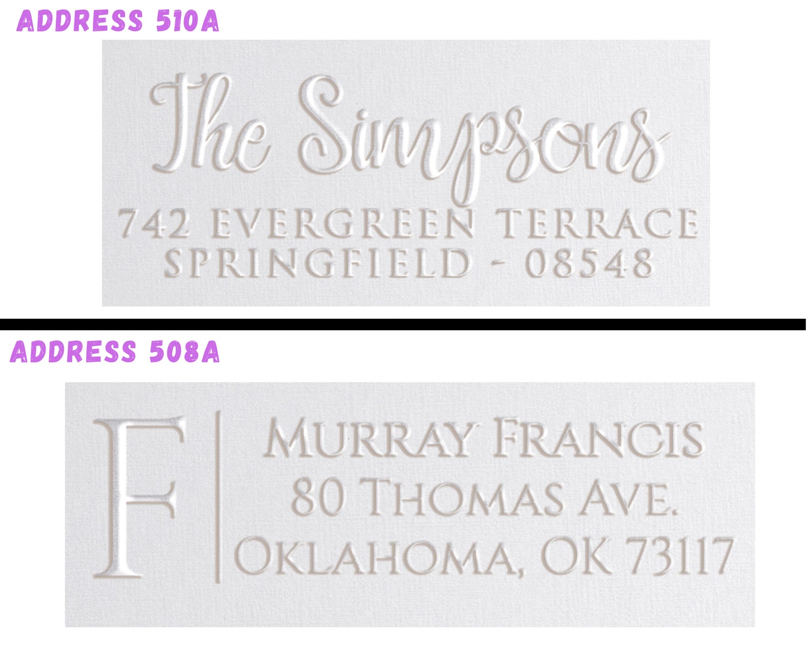 Personalized Name and Address Seal Embosser Handheld Wedding - Etsy