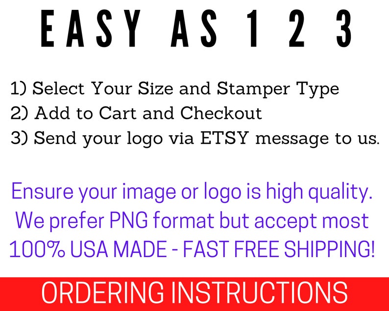 Custom Logo Stamp From Your Design or Logo or Image Business - Etsy