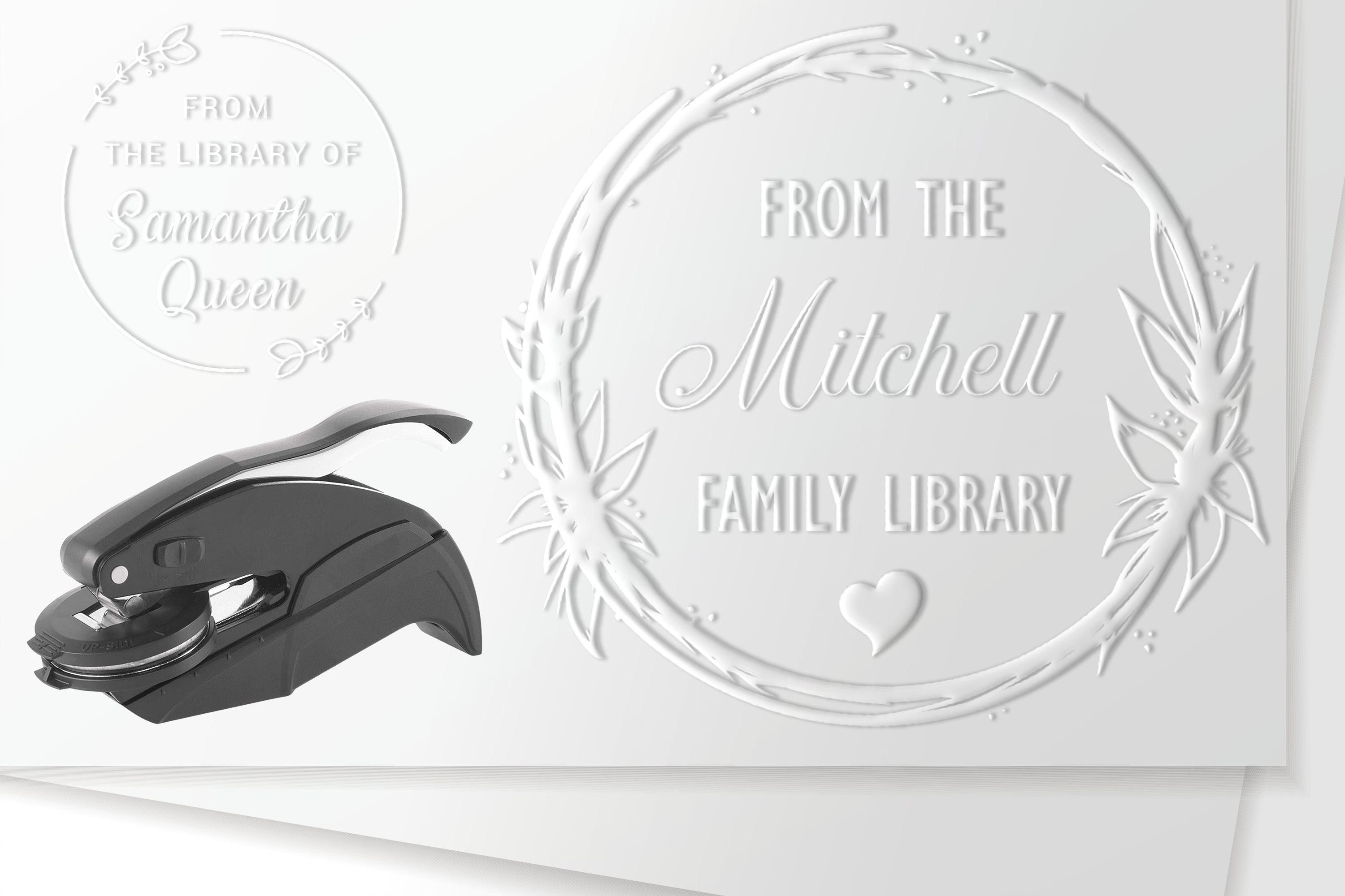 Custom Library Book Embosser Library Of Book Lover Custom | Etsy