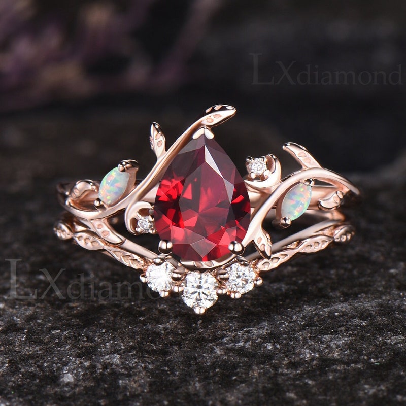 Ruby Wedding Ring - Etsy
