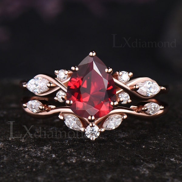 Ruby Wedding Ring - Etsy