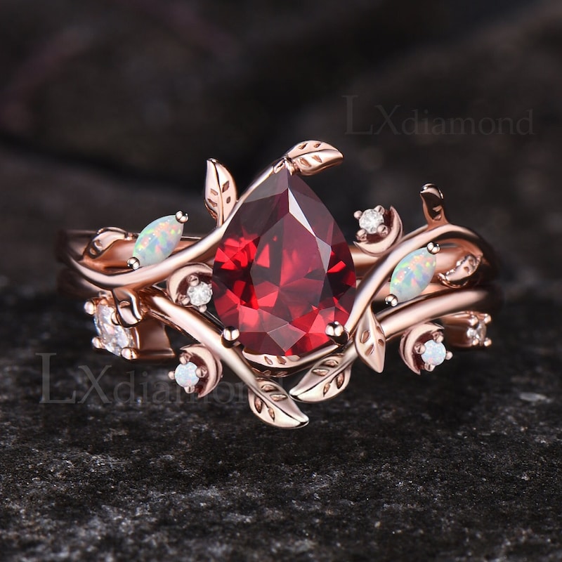 Ruby Engagement Ring - Etsy UK