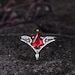 Unique Kite Cut Ruby Engagement Ring Milgrain Vintage July Birthstone ...