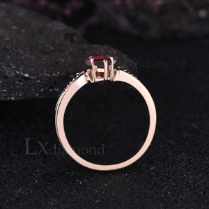 Unique Kite Cut Ruby Engagement Ring Milgrain Vintage July Birthstone ...