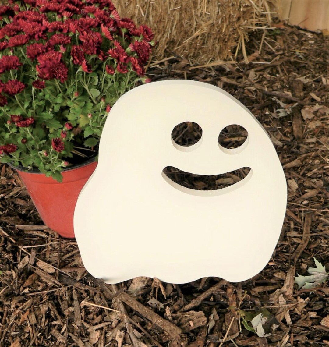 Hand-crafted Happy Halloween Ghost Yard Art 12" Tall - Etsy
