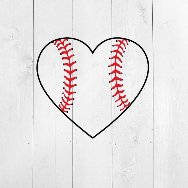 Baseball Heart - Etsy
