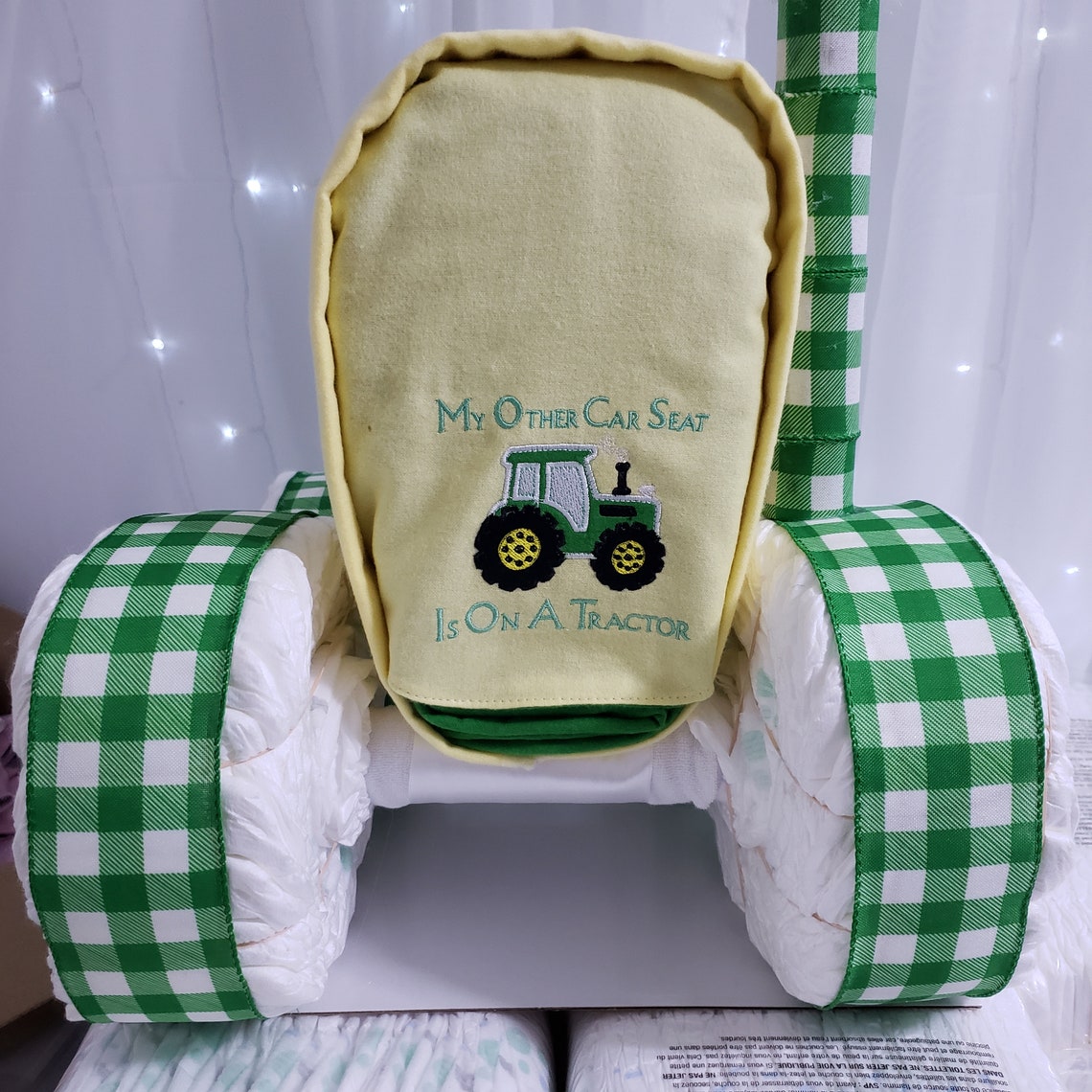 Farm Tractor Diaper Cake Centerpiece or Baby Shower Gift for - Etsy