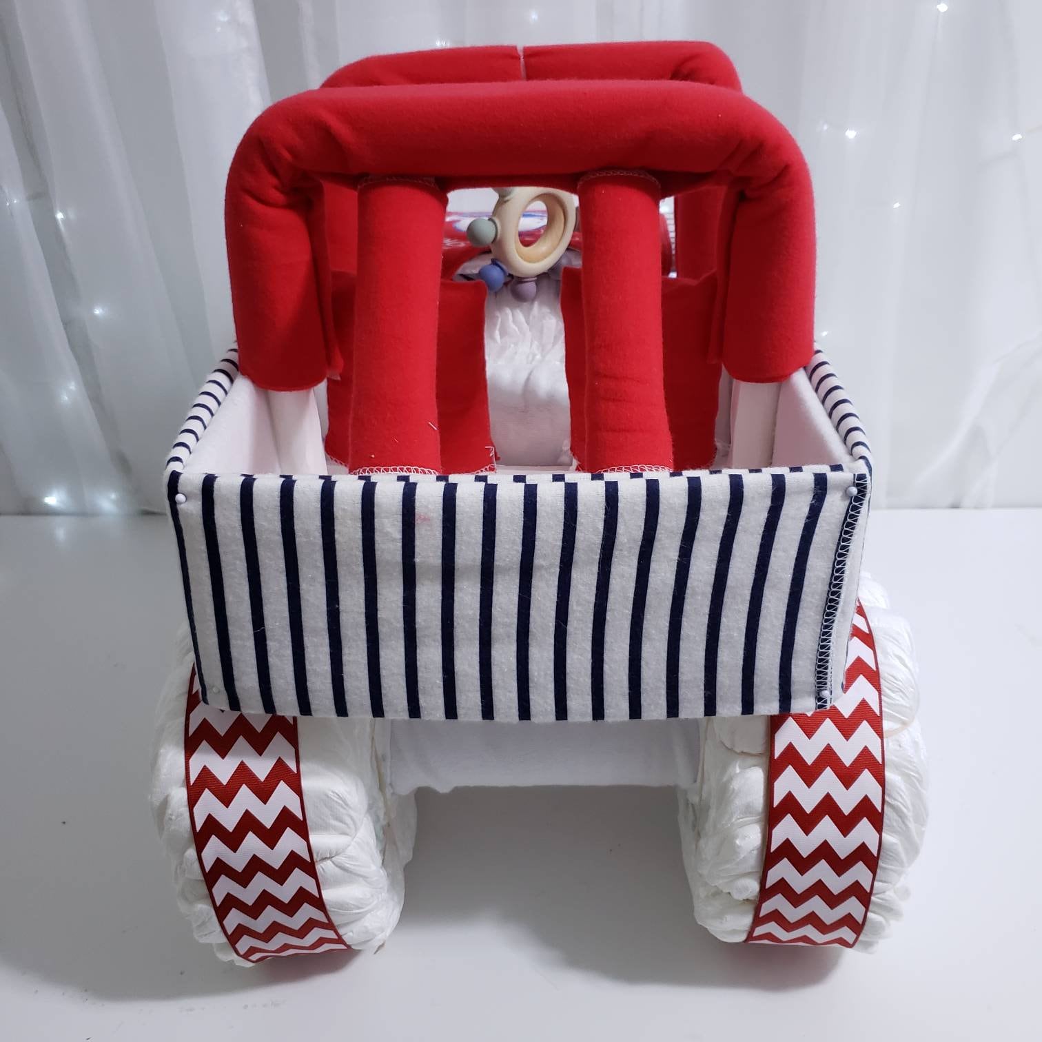 Sailor Boat 4x4 Diaper Cake Centerpiece or Baby Shower Gift for Girl - Etsy