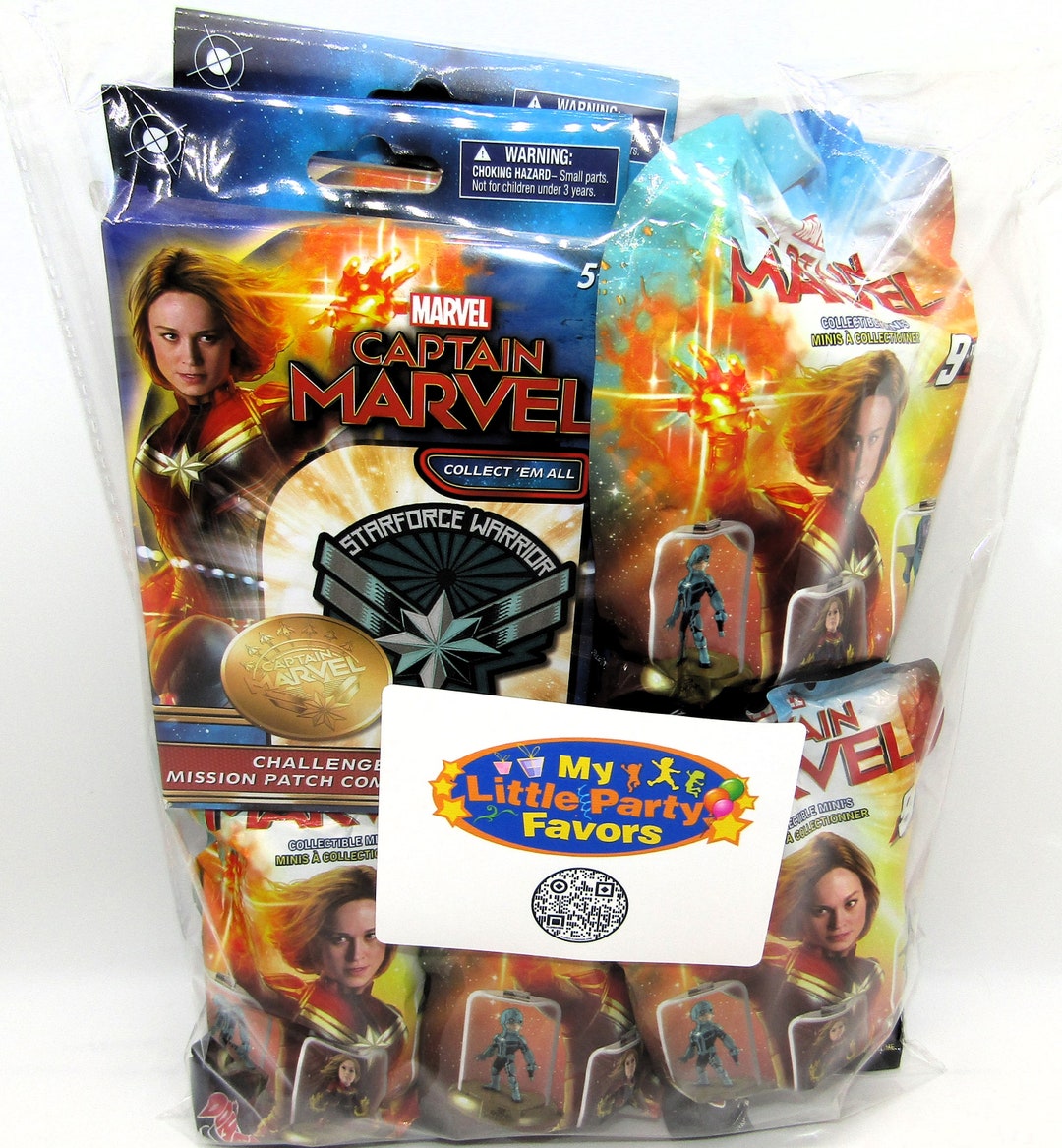 Captain Marvel Domez Collectible Figures & Challenge Coin Mission Patch ...