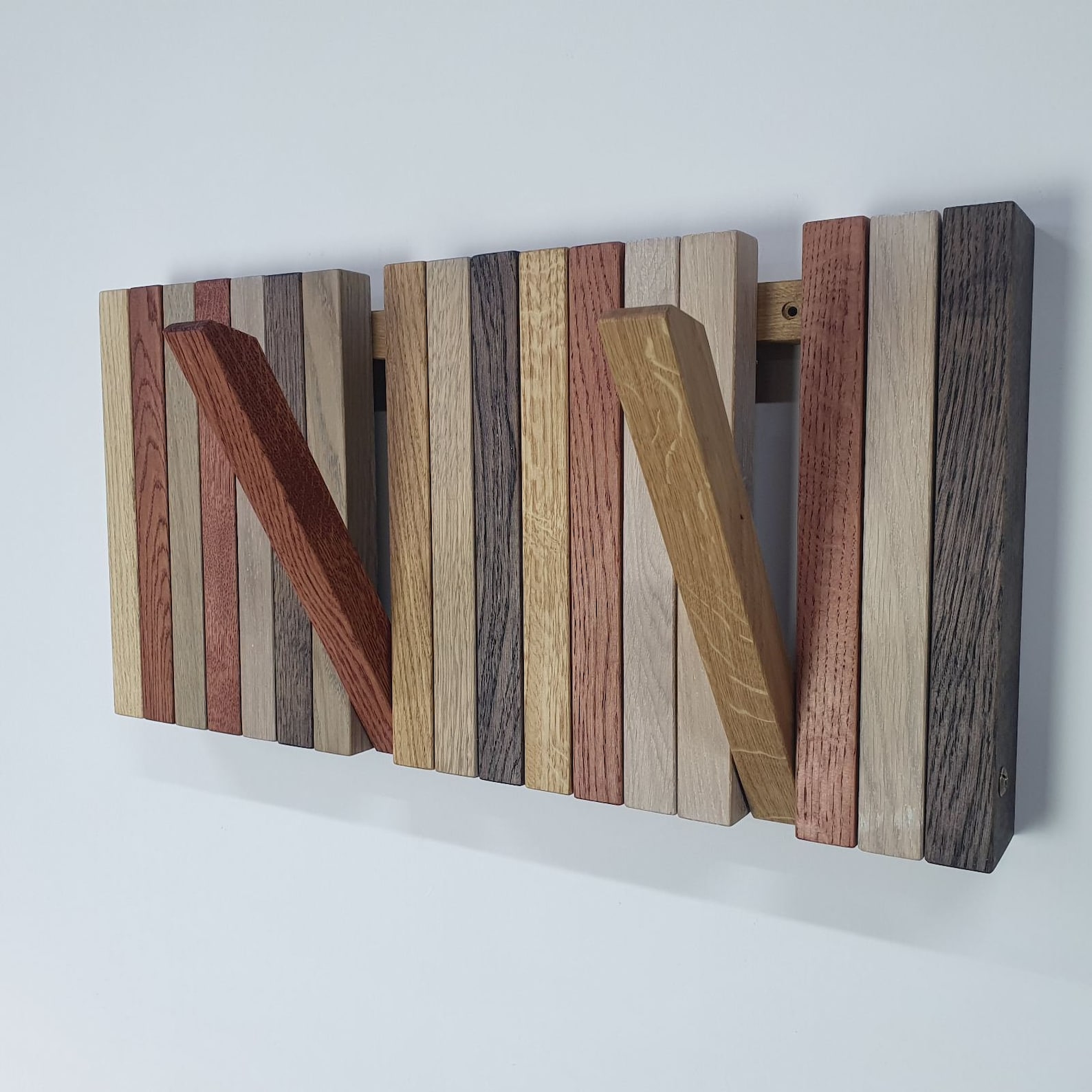 Wall-mounted Organizer. Coat Rack. Colored. Solid Oak - Etsy