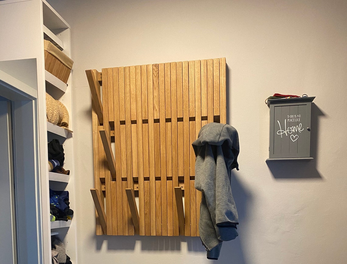 Wall-mounted Organizer. Oak - Etsy