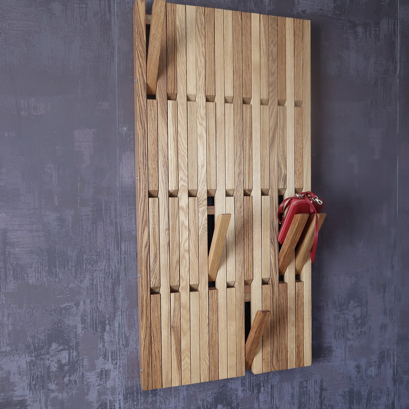 Wall-mounted Organizer. Oak | Etsy