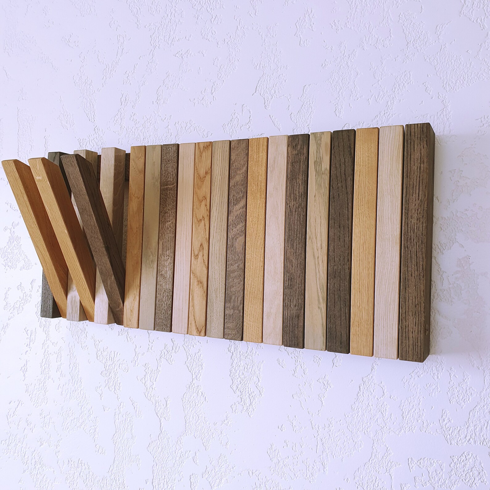 Wall Mounted Organizer. Coat Rack. Colored. Solid Oak - Etsy