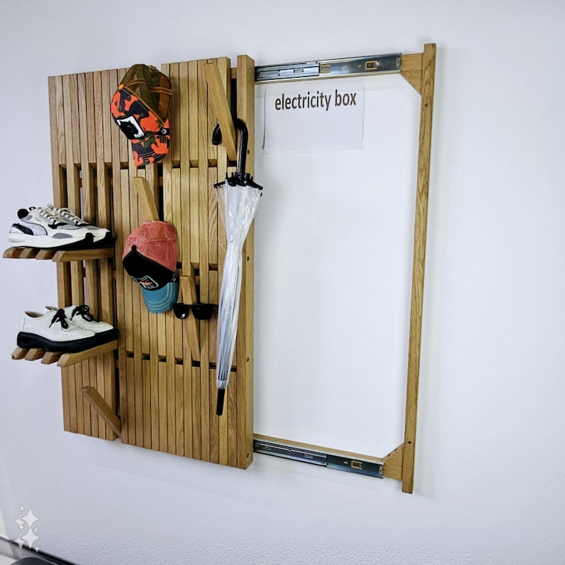 Wall Organizer Concealed Electrical Box Cover Meter Box Cover Coat Rack ...