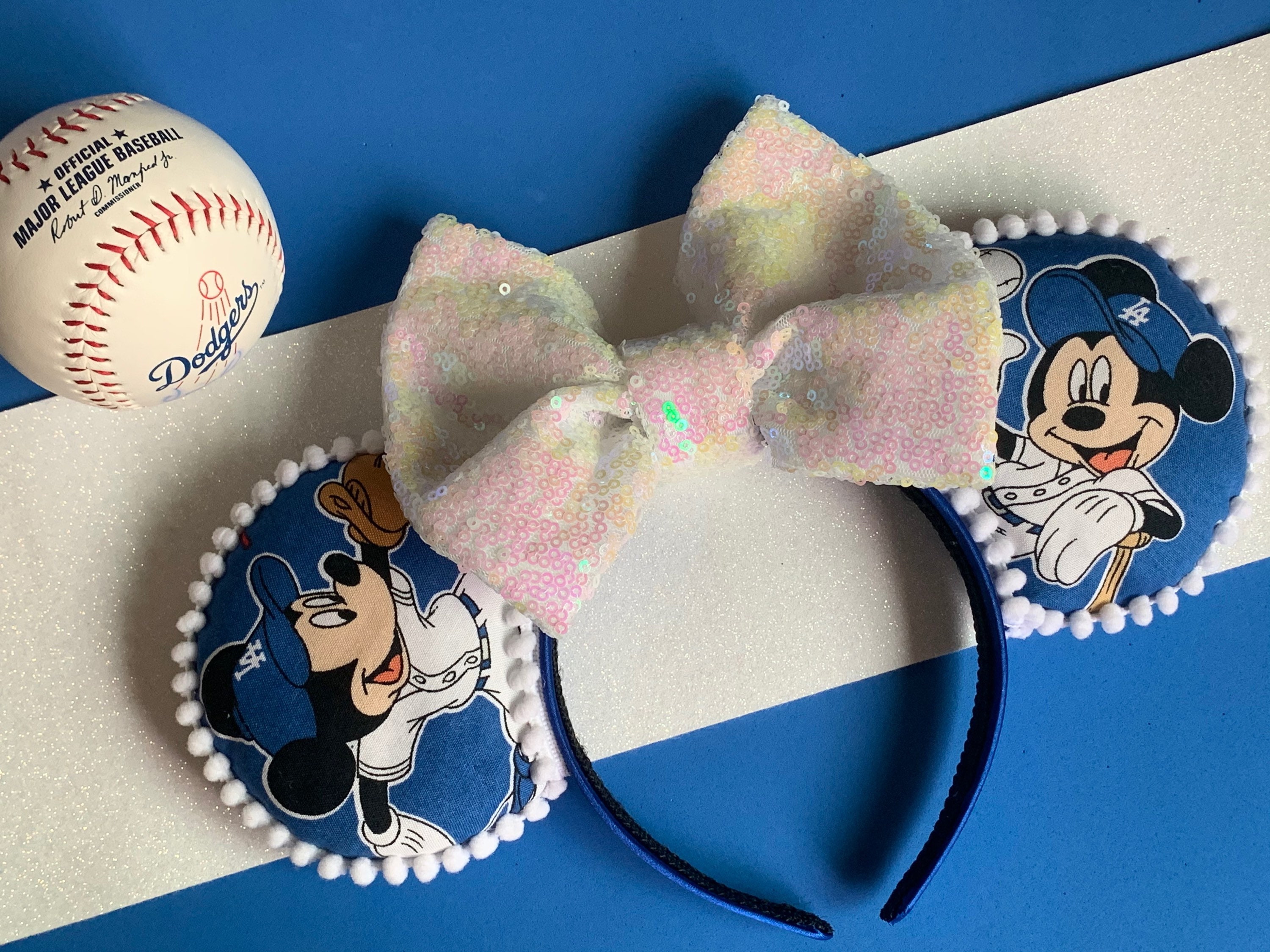 Dodgers Mouse Ears Pitcher Mickey Ears Baseball Mickey | Etsy