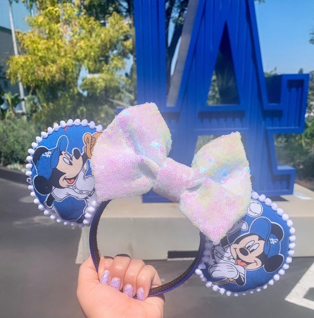 Dodgers Mouse Ears, Pitcher Mickey Ears, Baseball Mickey Pitcher Mouse ...
