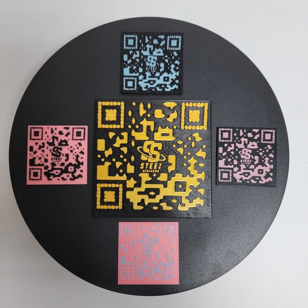 3D Printed Custom Multi-colored Glow-in-the-dark QR Codes - Etsy