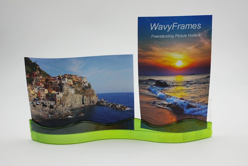Ruby Wavyframe Two Photo Freestanding Picture Holder Art | Etsy