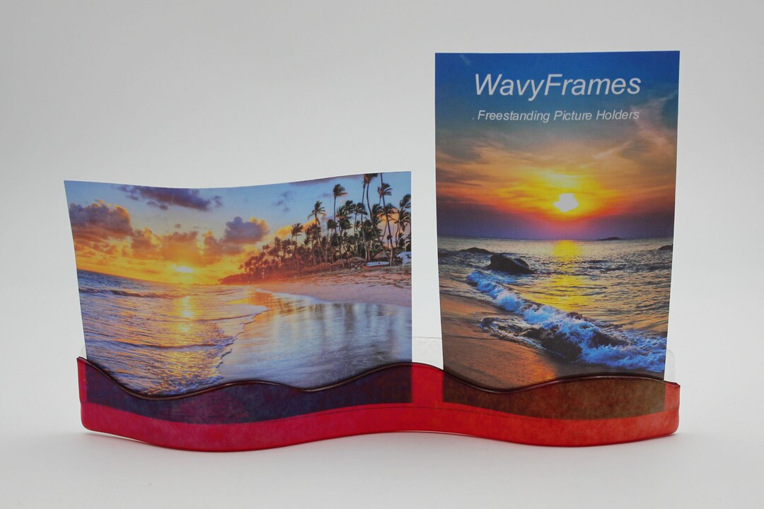 Ruby Wavyframe - Two Photo - Freestanding Picture Holder - Art ...