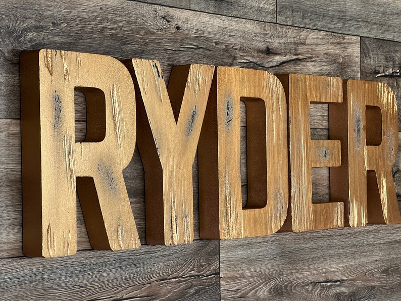 Rustic Name Letters Scratched Letters Large Letters Baby - Etsy