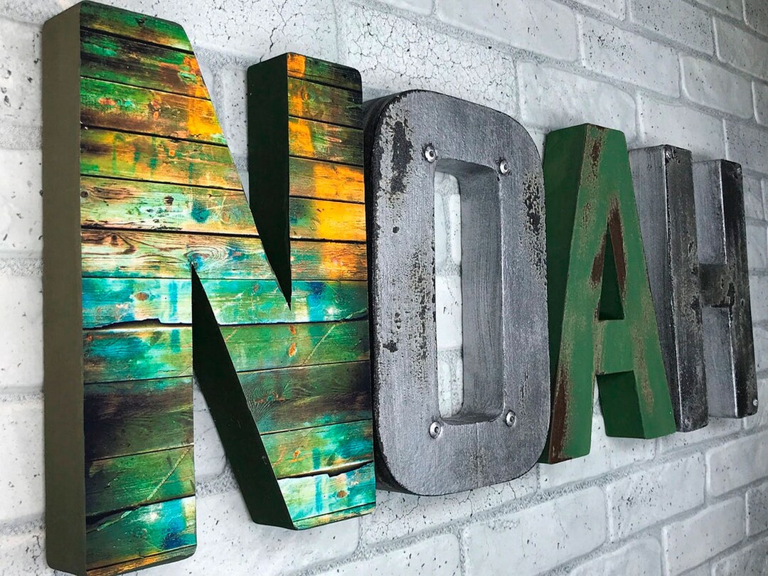 Custom Rustic Letters Metal Letters Wall Signs Wall - Etsy