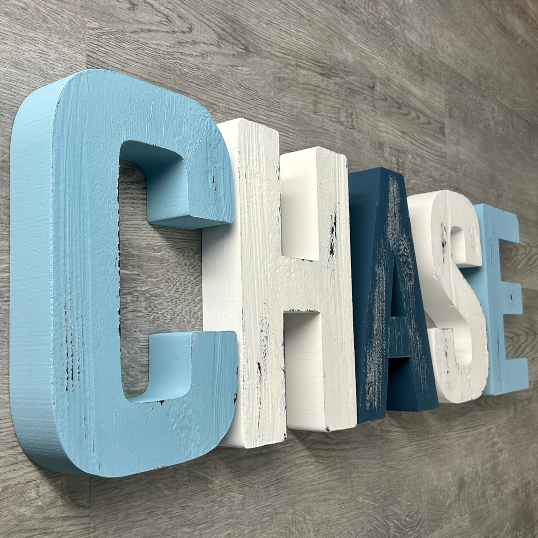 Nursery Name Sign, Wall Letters, Crib Sign, Baby Name Sign, Nursery ...