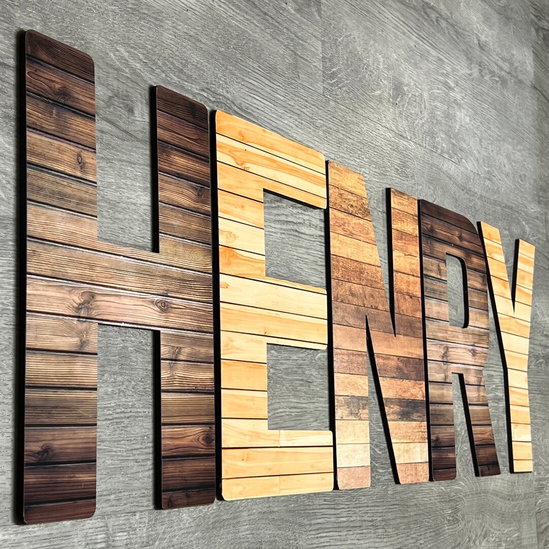 Wood Letters Wall Letters Wooden Signs Nursery Name Baby Handmade ...
