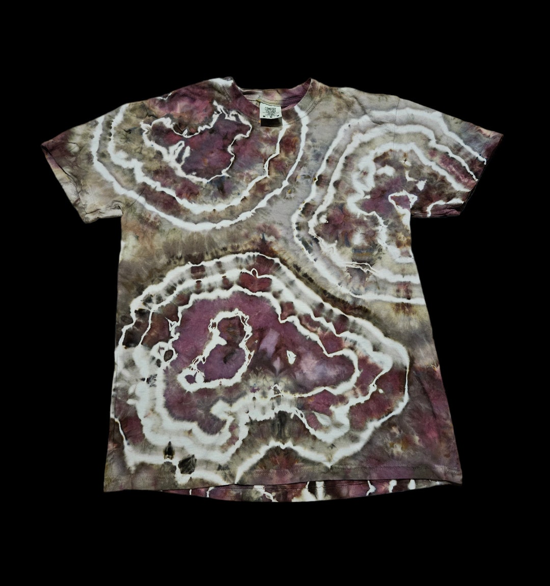Earth Tone Geode Tie Dye Comfort Colors T-shirt, Neutral Tones, Ice Dyed Tee Hippie Aesthetic ...