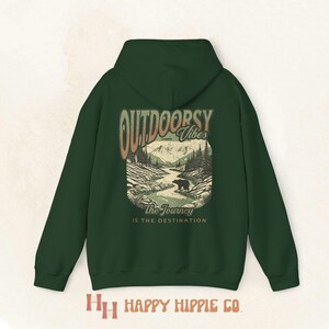 Outdoorsy Sweatshirt Outdoors Hiking Camp Hoodie Mountain Nature ...