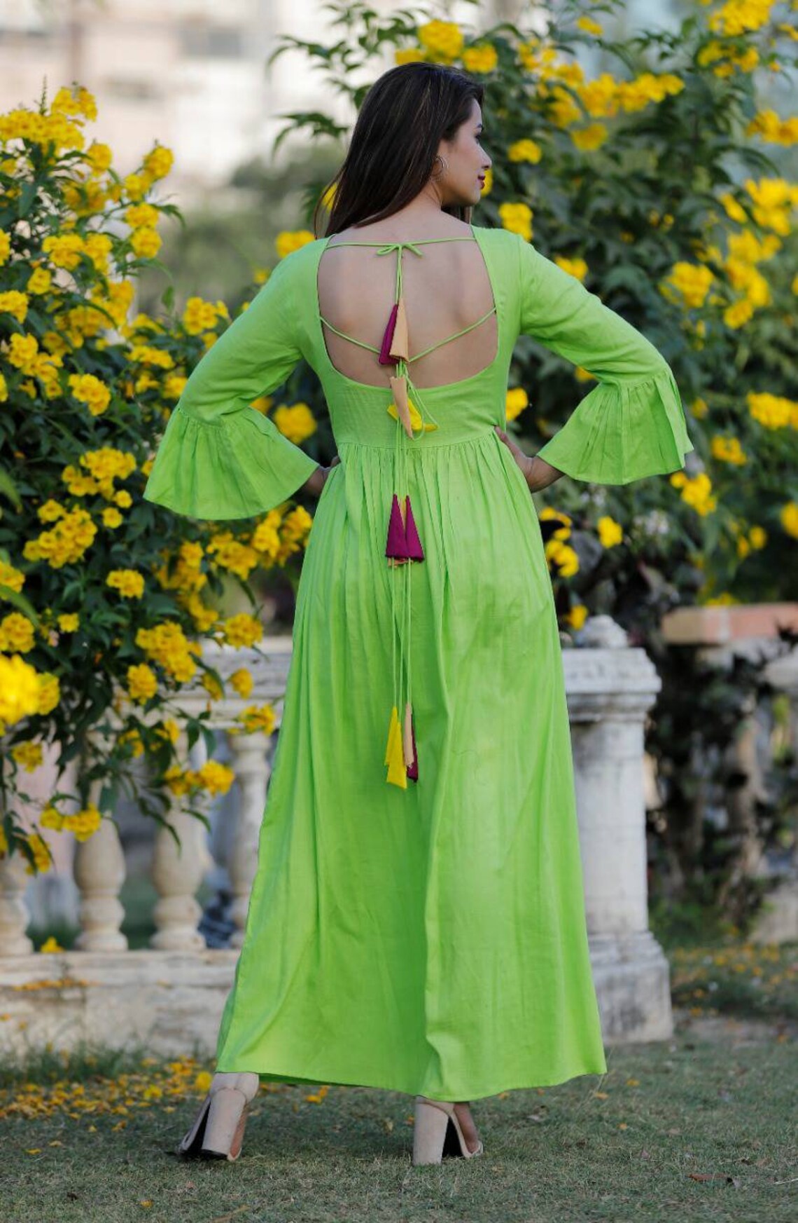 Rayon Slub Plain BackLess Designer Kurtis Kurta Dress Indian | Etsy