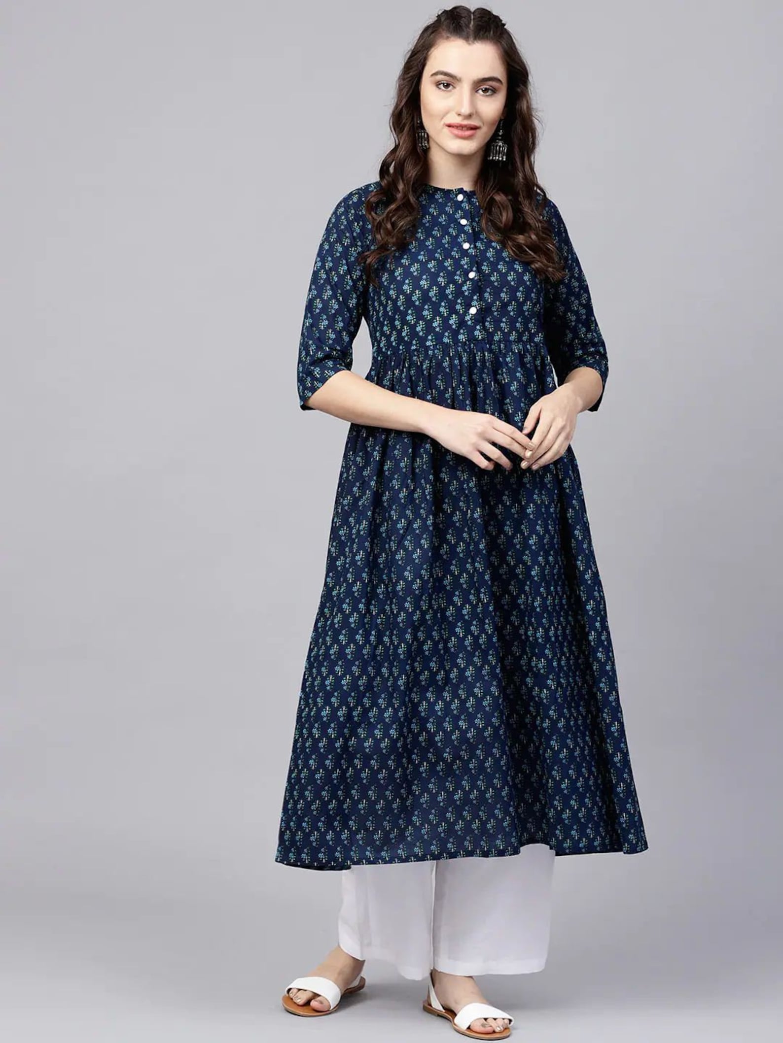 Women Wear Hand Block Printed Kurti Palazzo in Soft Cotton - Etsy