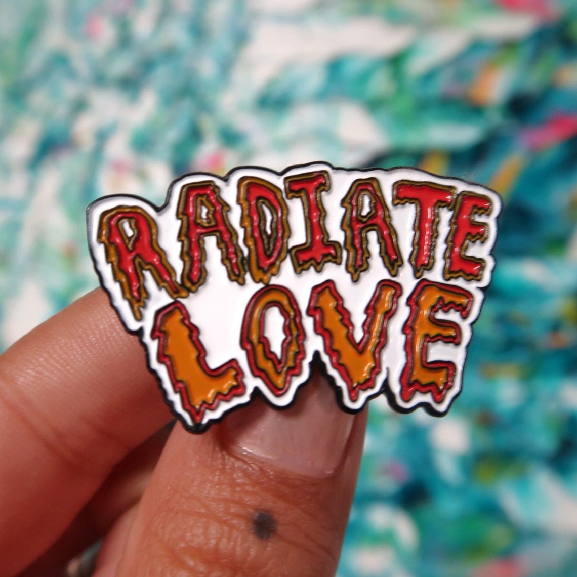 Radiate Love Enamel Pin Badge Badges Positive Word Pins - Etsy