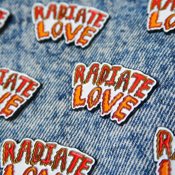 Radiate Love Enamel Pin Badge Badges Positive Word Pins - Etsy