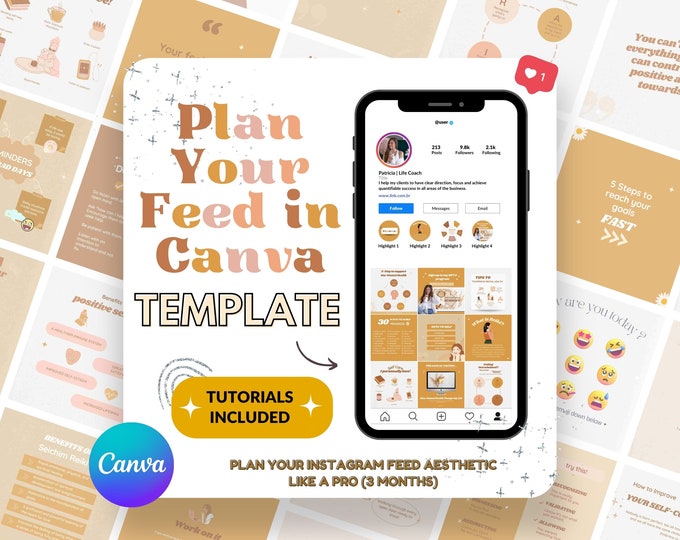 Instagram Feed Planner for Life Coach, Business Owner,service Provider ...