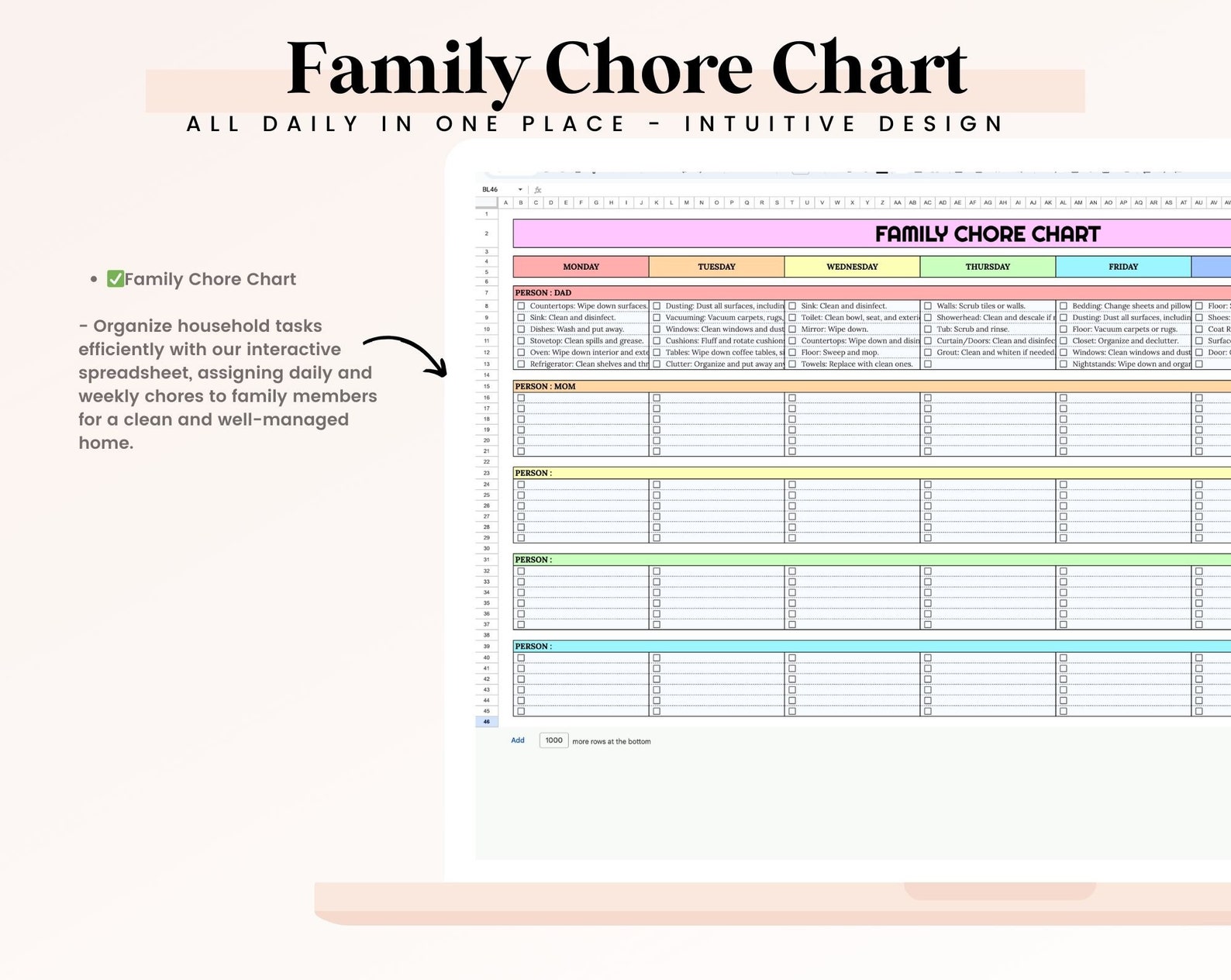Cleaning Planner, Cleaning Checklist, Cleaning Schedule, ADHD Cleaning ...