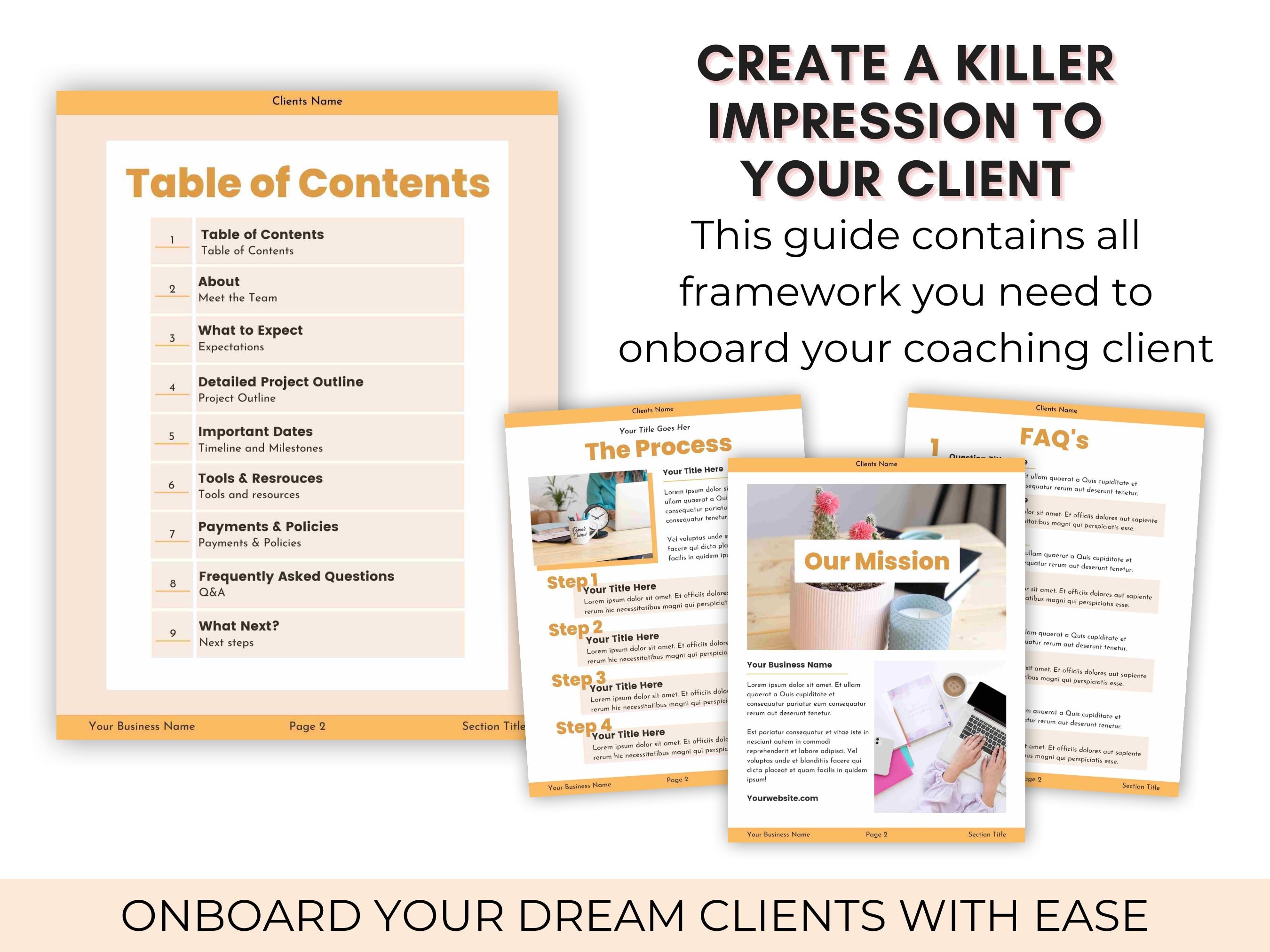 Client Welcome Packet Template Client Onboarding Canva Template Welcome Guide Client Welcome