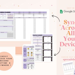Daily Weekly Schedule Spreadsheet Daily Planner Google Sheets Template ...
