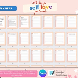 Self Love Journal Printable | 30 Day Self Love Journal Prompts| Self ...