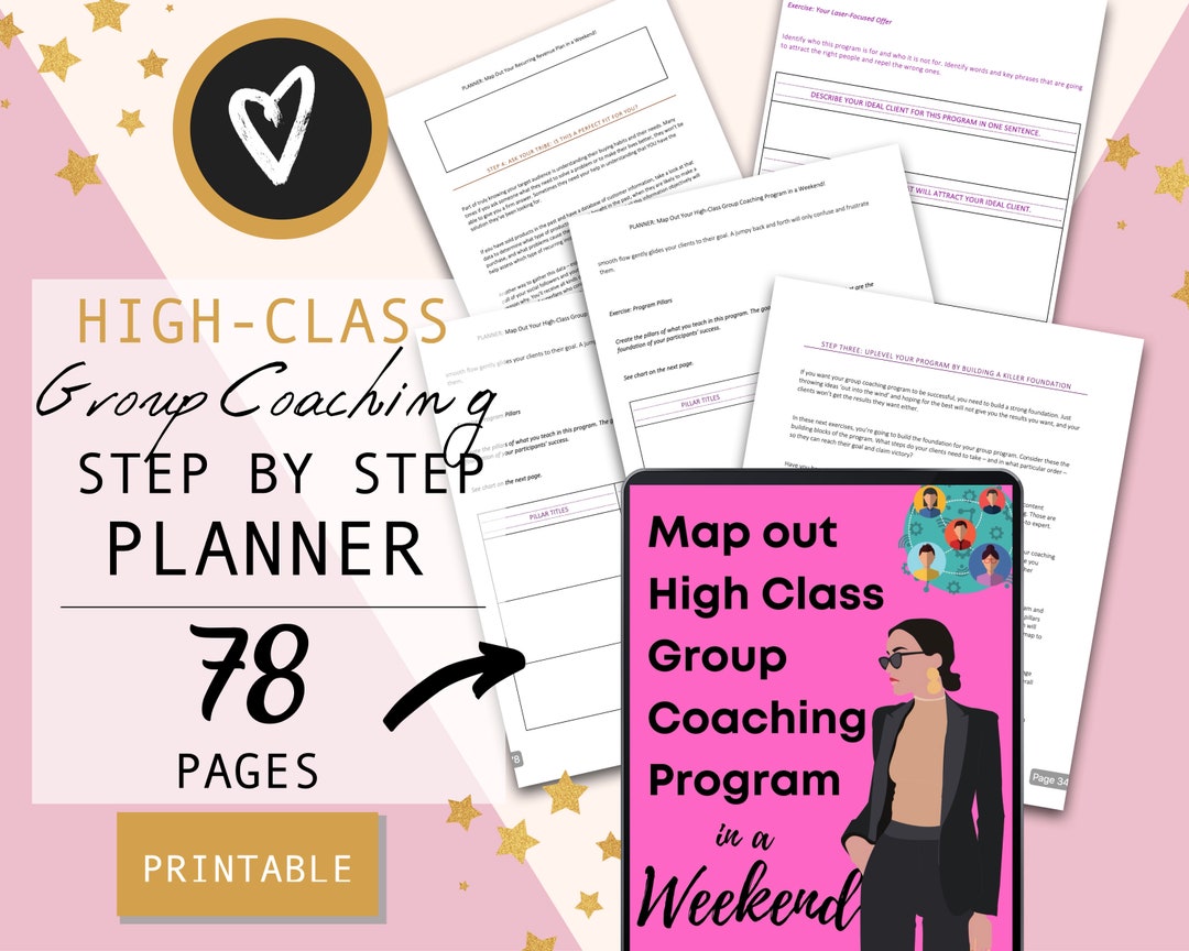 PLANNER | Map Out Your High-class Group Coaching Program in a Weekend ...