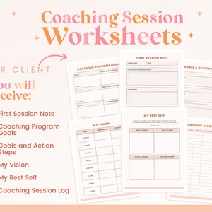 Coaching Session Worksheets |coaching Toolkit |coaching Worksheet ...