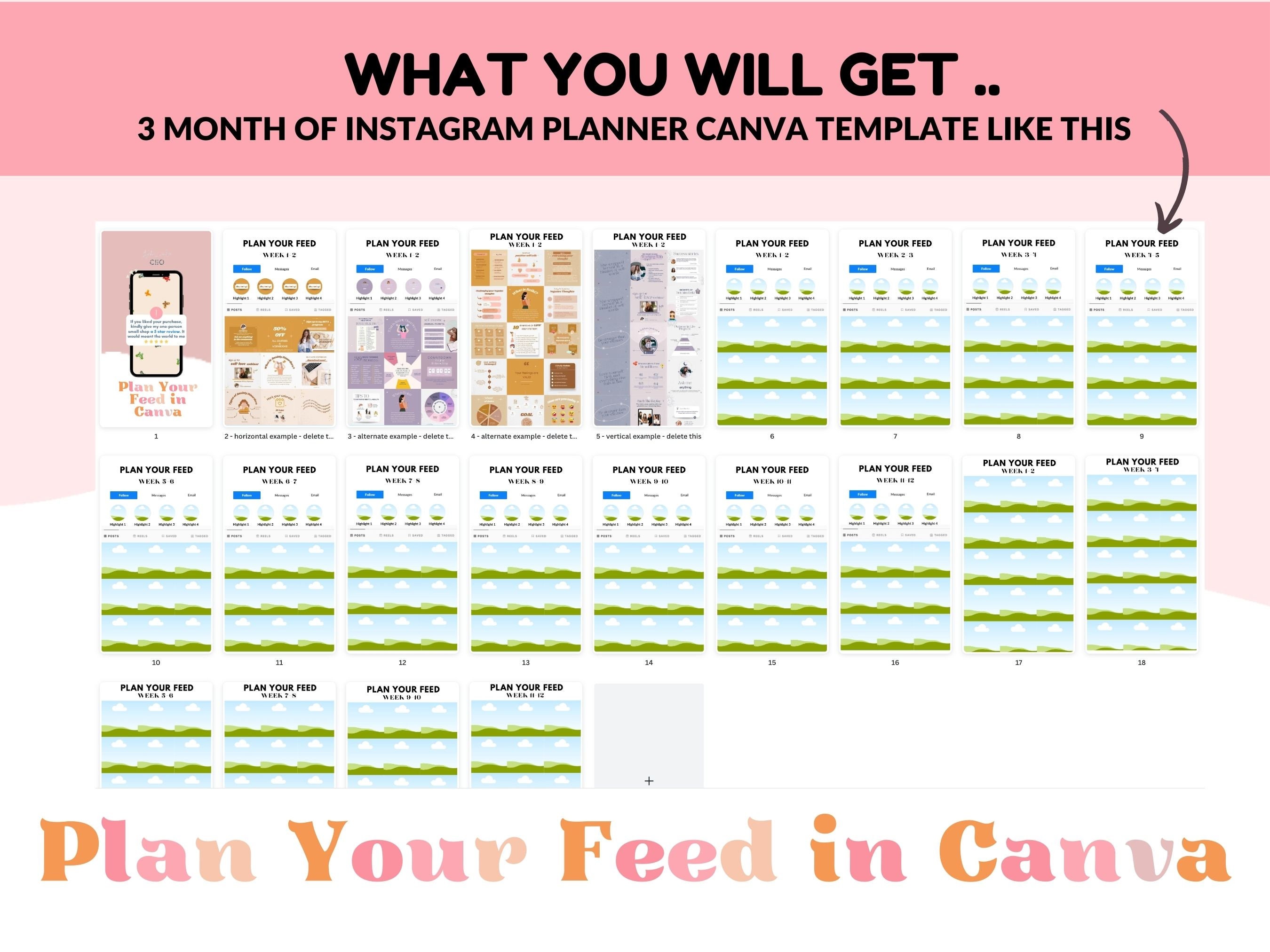 Instagram Feed Planner for Life Coach, Business Owner,service Provider ...