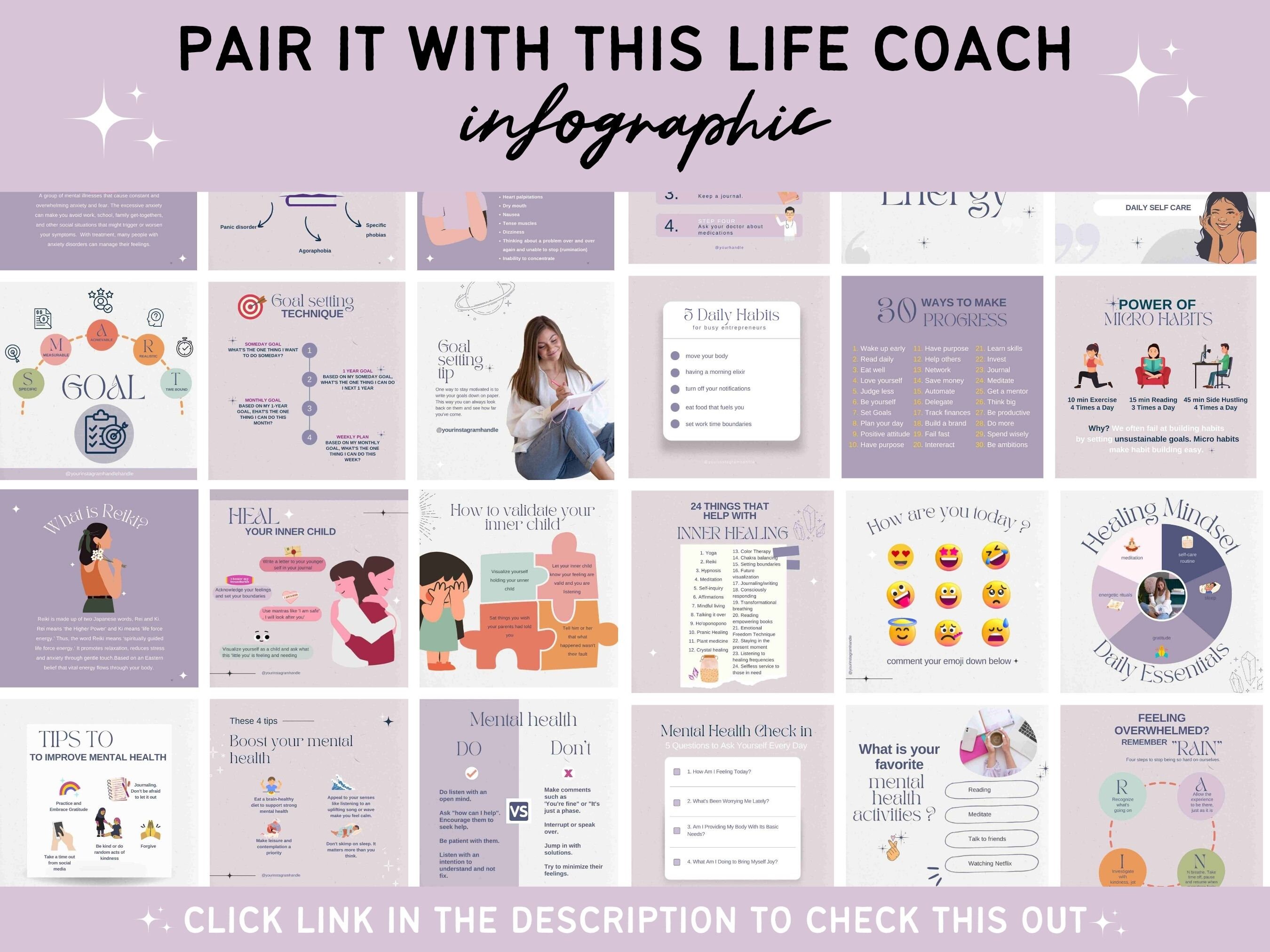 Healing Instagram Post Life Coach Healing Trauma CANVA Templates | Life ...