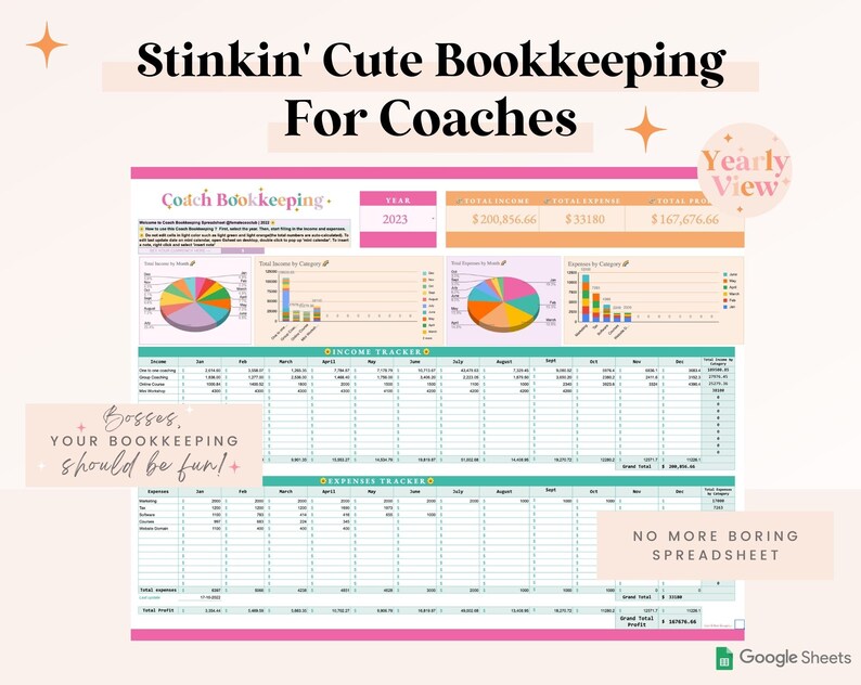 Bookkeeping Spreadsheet for Coaches,small Business Bookkeeping Google ...