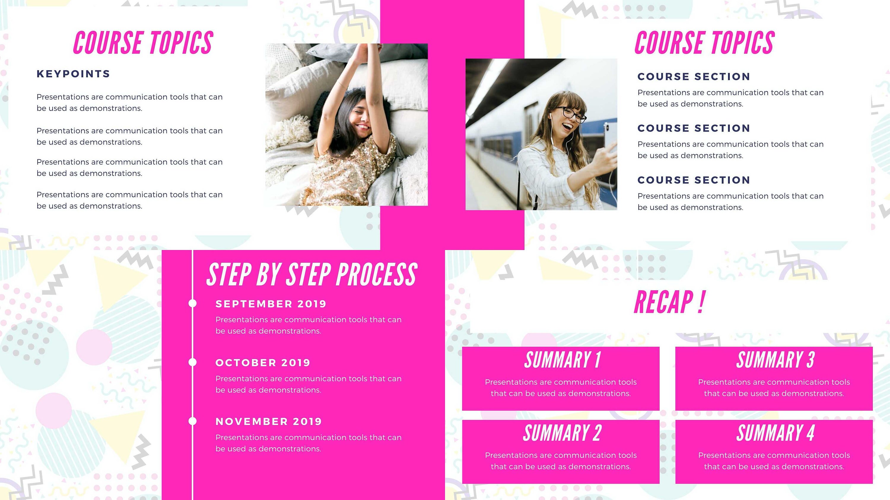 10 CUSTOMIZABLE ONLINE COURSE Template for Course Creator, Webinar ...